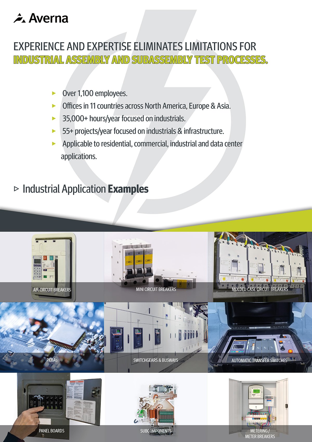 Industrial & Infrastructure Test - Brochure - Averna - High Power