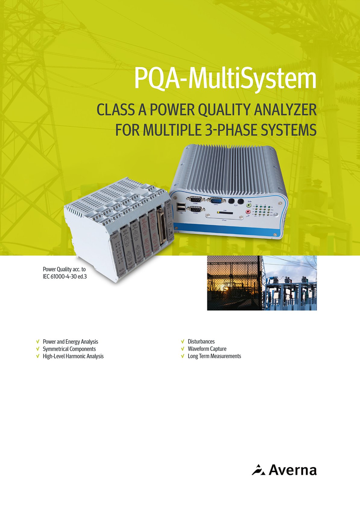 Power Quality Analyzers - Brochure - PQA-MultiSystem - Averna