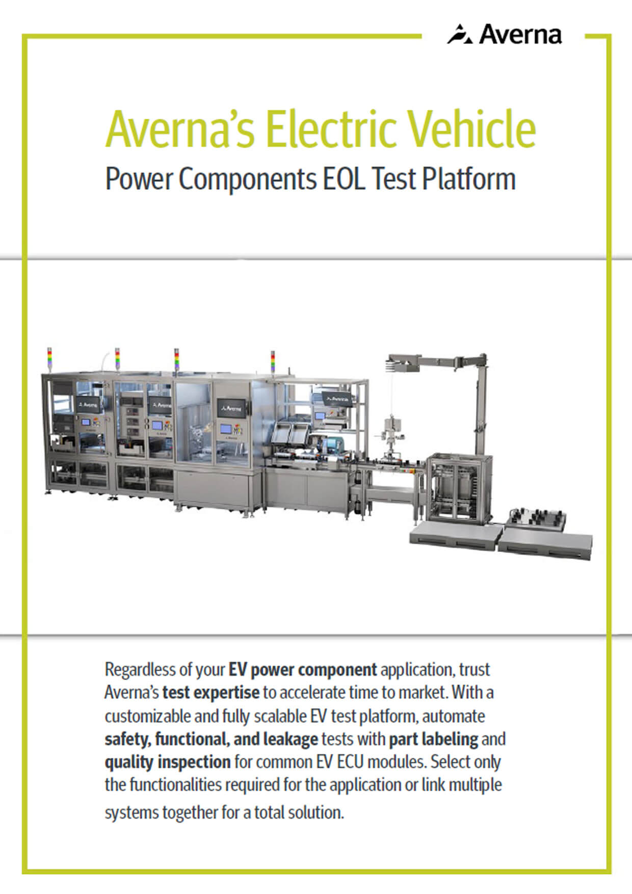 EV Test Platform - Brochure - Resource Center - Averna