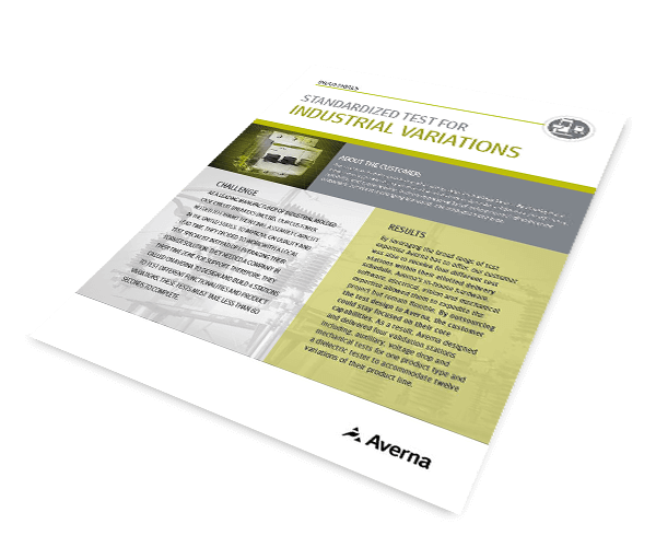 Case Study - Standardized Test for Industrial Variations