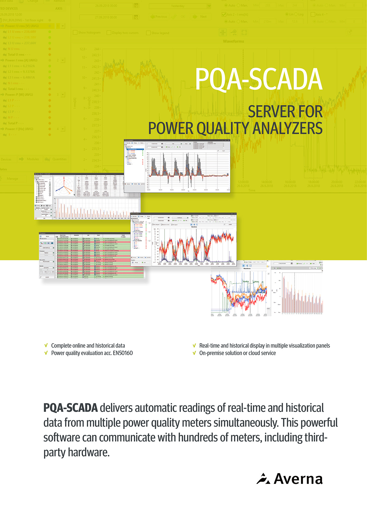 Power Quality Analyzer Software - Brochure - PQA-SCADA - Averna